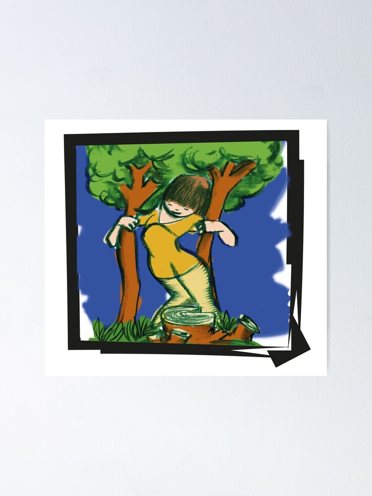 "Hugging trees" Poster for Sale by pupazzodesign | Redbubble