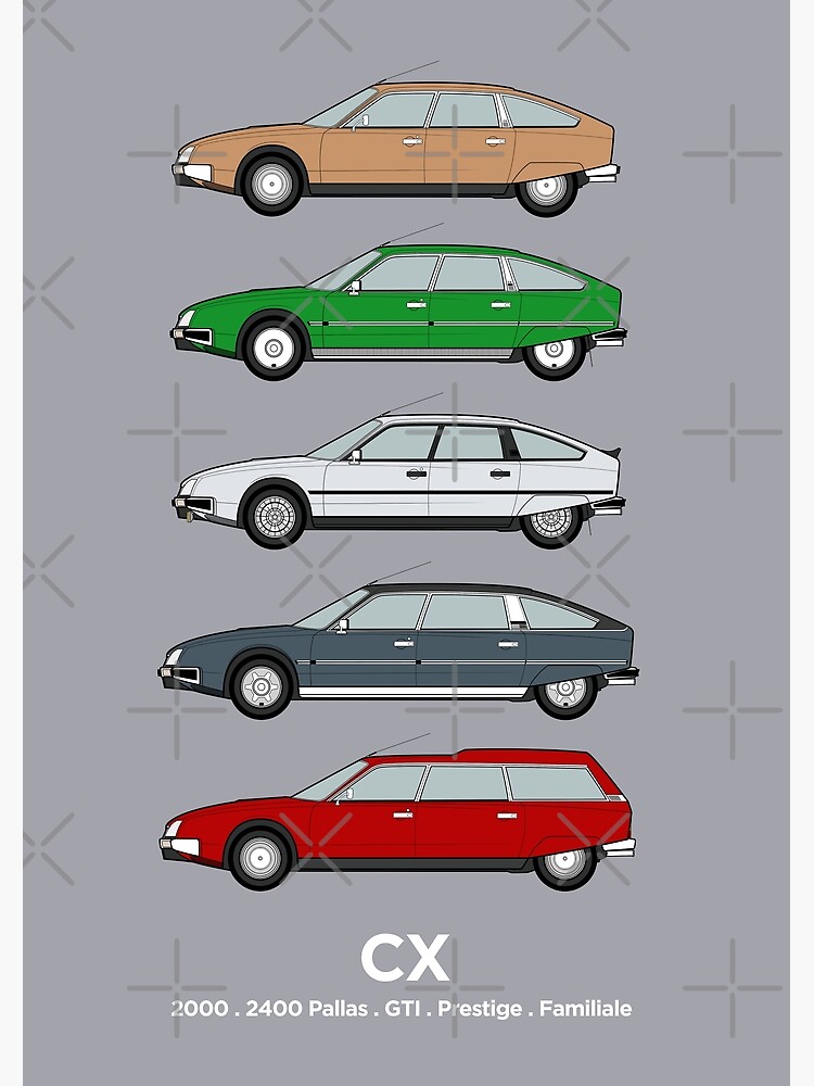"CX Series 1 Classic Car Collection" Poster for Sale by RJWautographics ...