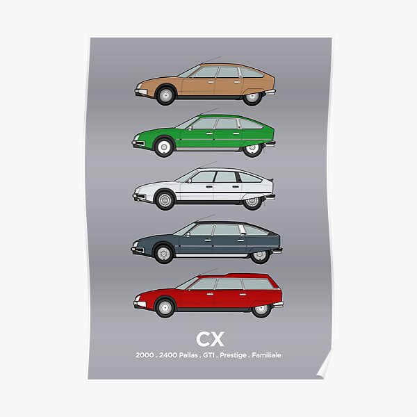 "CX Series 1 Classic Car Collection" Poster for Sale by RJWautographics ...