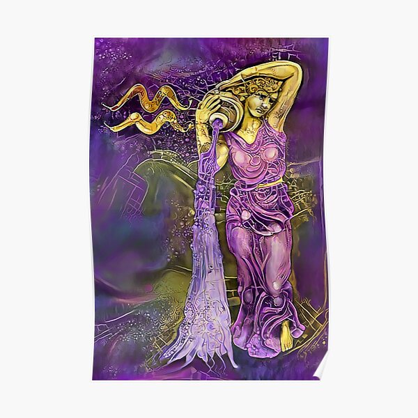 "Aquarius - Zodiac" Poster for Sale by Kestrelle | Redbubble