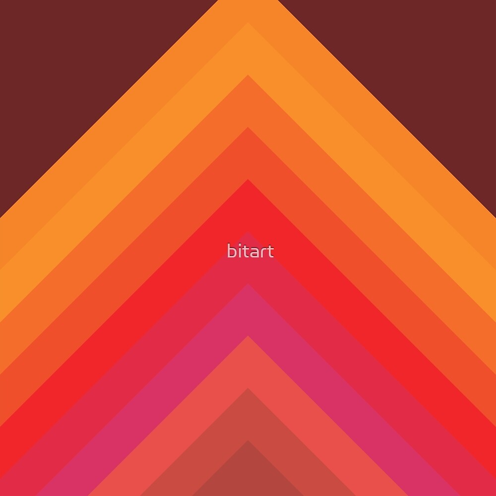 "Retro Hippy 60s 70s Arrow Triangles Chevron" by bitart | Redbubble