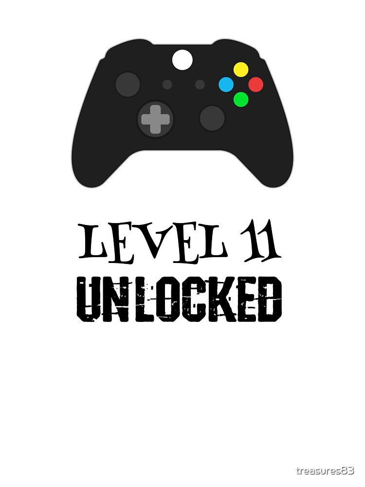 " Birthday Celebration Level 11 Unlocked, Video-Game Gaming Controller ...
