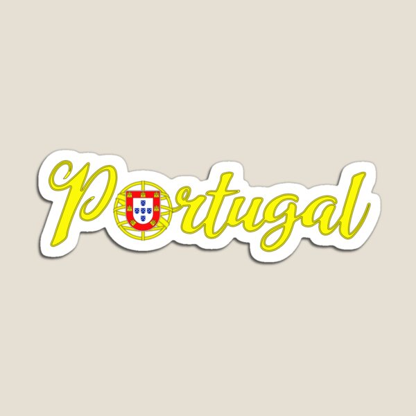 "Portugal Script with Emblem" Magnet by PortugalRooster | Redbubble