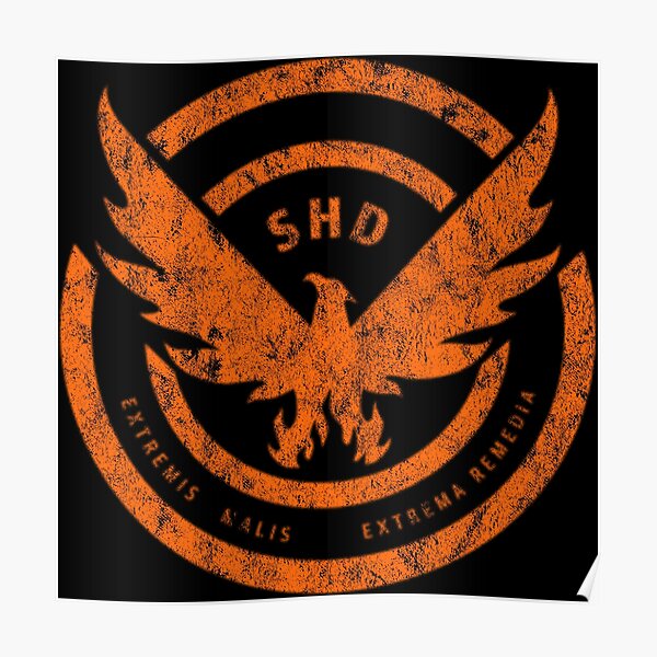 "The Division SHD Logo Distressed Orange" Poster by BrotherOfPerl ...