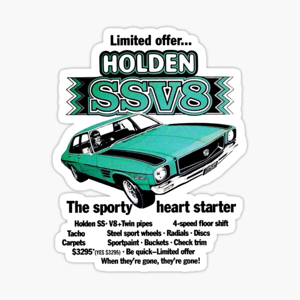 "HOLDEN SS V8" Sticker for Sale by ThrowbackMotors | Redbubble