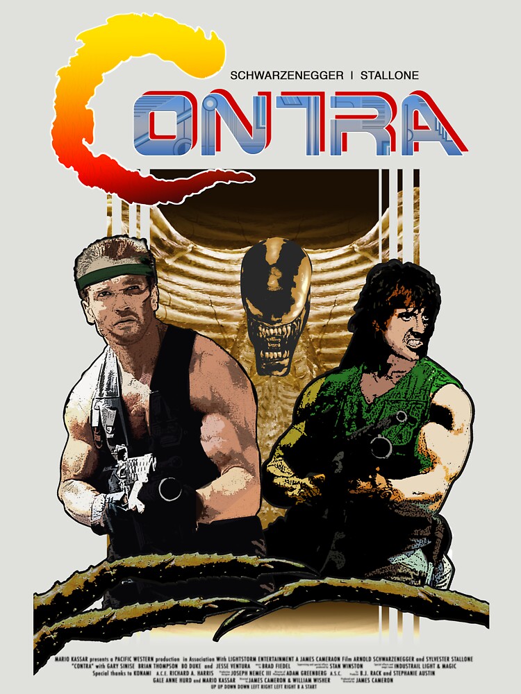 "Contra Movie Poster" T-shirt by MikeHalliday | Redbubble