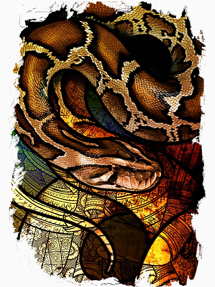 "Burmese Python" T-shirt for Sale by CulpeoFox | Redbubble | burmese t-shirts - python t-shirts ...
