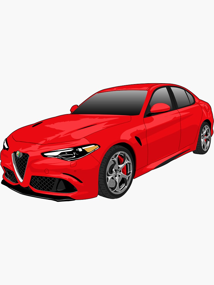 "Alfa Romeo Giulia " Sticker by petardz | Redbubble