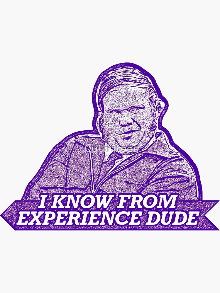 I know from experience dude” Farley Billy Madison" Sticker for Sale by ...