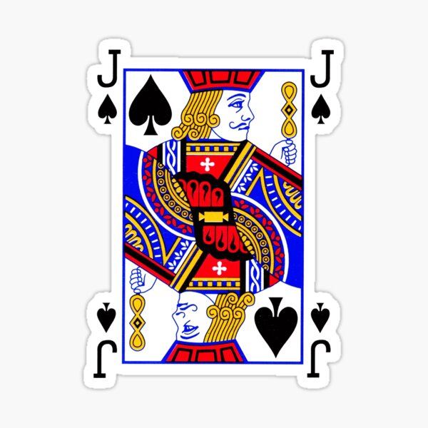 "JACK DI PICCHE (JACK OF SPADES)" Sticker for Sale by IMPACTEES | Redbubble