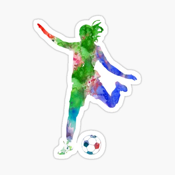 "Female Soccer Player" Sticker for Sale by Rosaliartbook | Redbubble