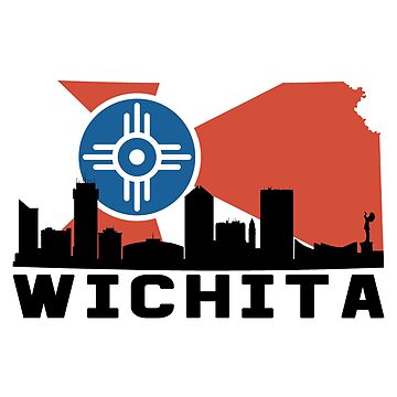 "Wichita Flag" Sticker for Sale by OrangeSunStudio | Redbubble