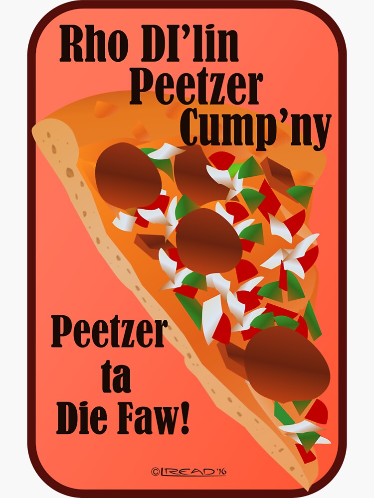 "Rho D'Ilin Peetzer Cump'ny" Sticker by FunkilyMade | Redbubble