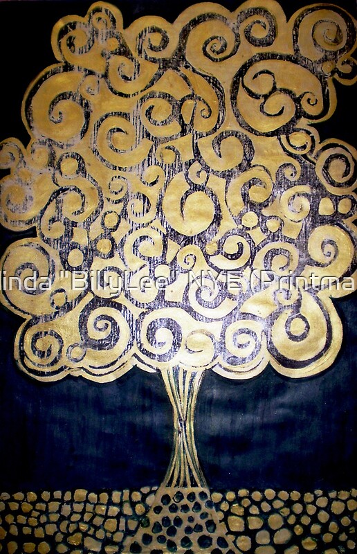 "The Golden Tree (Woodcut Print)" by Belinda "BillyLee" NYE (Printmaker ...