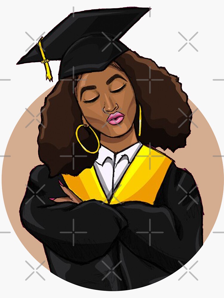 "Black girl Graduation" Sticker by NabilJamal | Redbubble