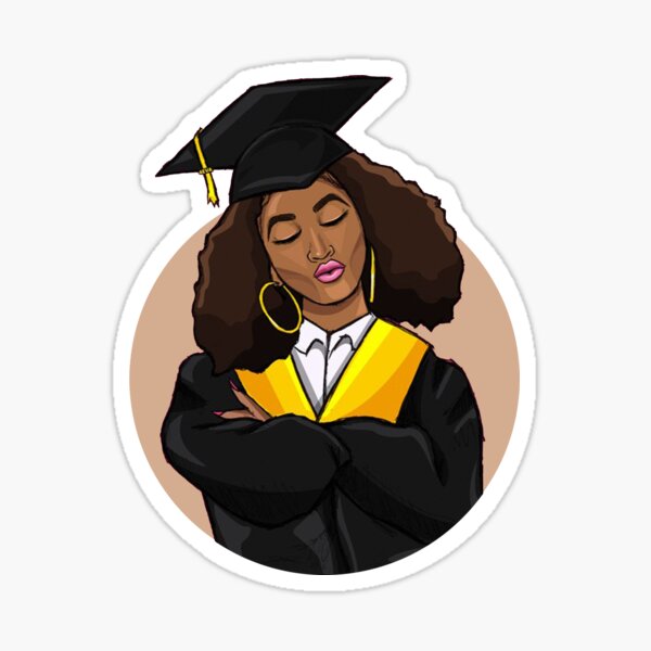 "Black girl Graduation" Sticker by NabilJamal | Redbubble