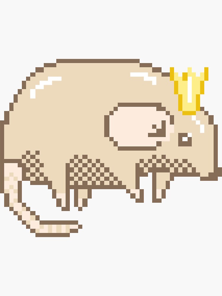 Pegatina «Royal Rat Pixel Art» de ratkingshirts | Redbubble