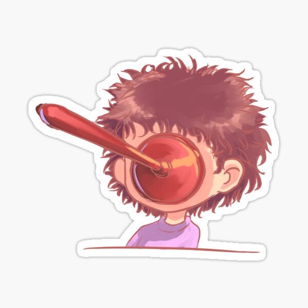 "Plunger Face" Sticker for Sale by EnderKeed | Redbubble