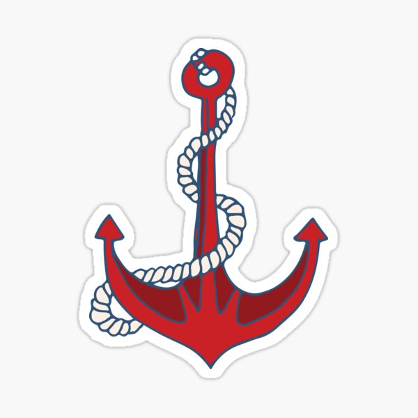 "Nautical Anchors" Sticker for Sale by Farijazz | Redbubble
