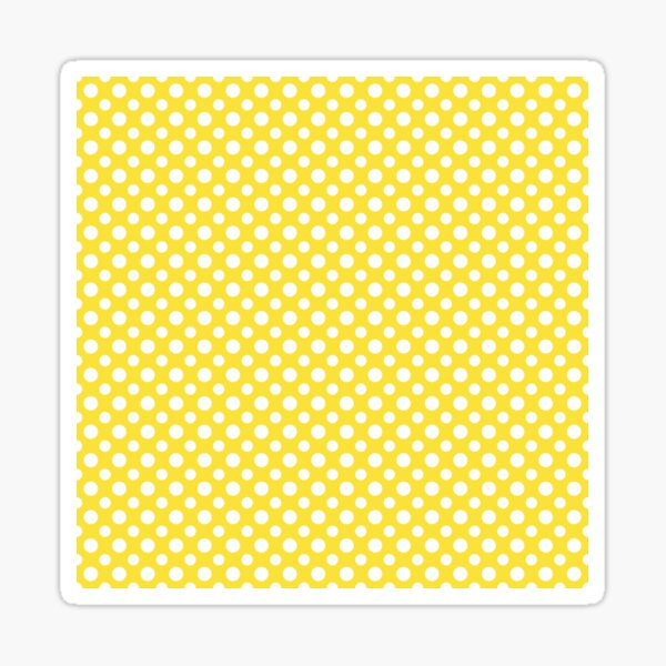"Buttercup yellow with white spots" Sticker by hereswendy | Redbubble