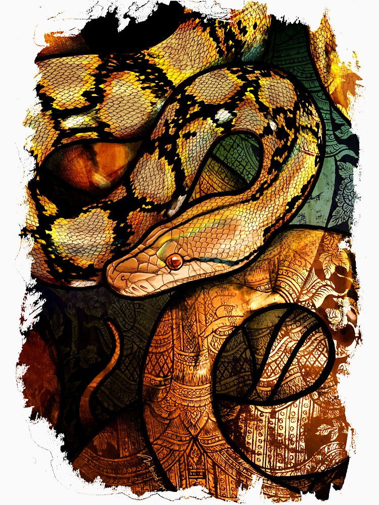 "Reticulated Python" T-shirt for Sale by CulpeoFox | Redbubble ...
