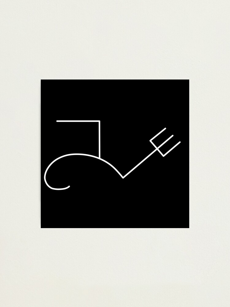 "Adatiel Demon Symbol (white)" Photographic Print by MacSquiddles ...