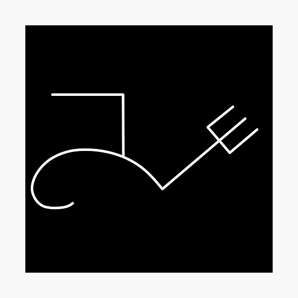 "Adatiel Demon Symbol (white)" Photographic Print by MacSquiddles ...