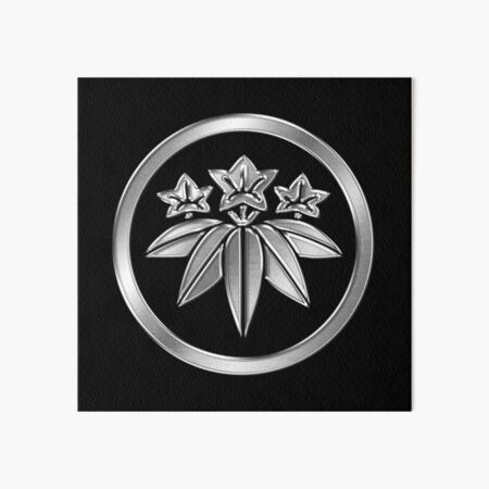 "Minamoto Clan Kamon Silver Chrome" Art Board Print for Sale by Takeda ...