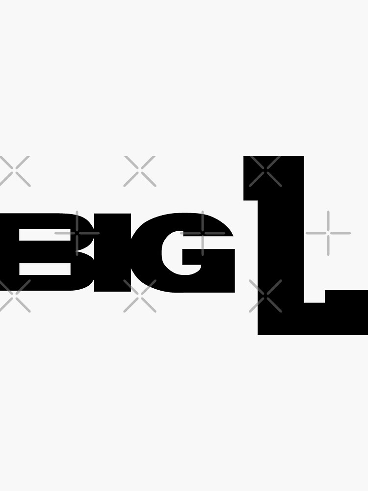 "Big L Logo 3 Black" Sticker by EbtsOby | Redbubble