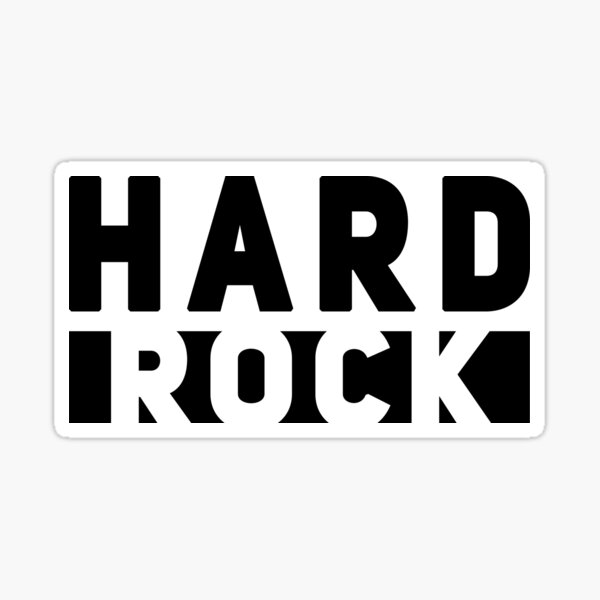 "Hard rock" Sticker for Sale by MrTeeTime | Redbubble