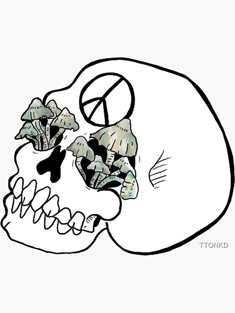 "Peace Skull" Sticker for Sale by Blueasdjkl | Redbubble