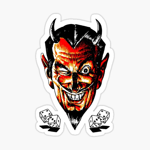 "Devil Dice - Rockabilly" Sticker for Sale by hotrodz | Redbubble