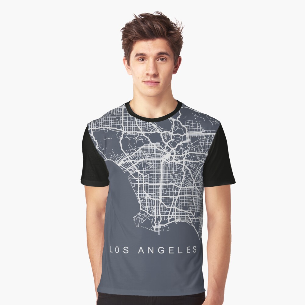 "Los Angeles LA Minimalist City Street Map Light Design" Art Board ...