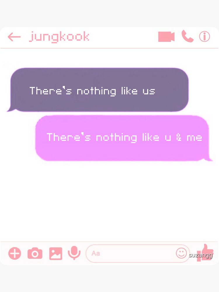 "bts jungkook cute message couple jk" Sticker for Sale by suzangg ...