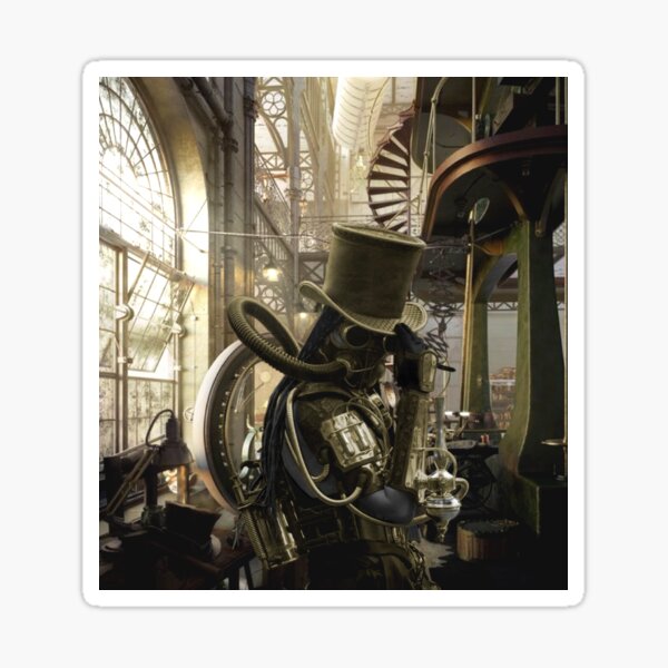 "My Secret Steampunk Laboratory " Sticker for Sale by FantasySkyArt ...