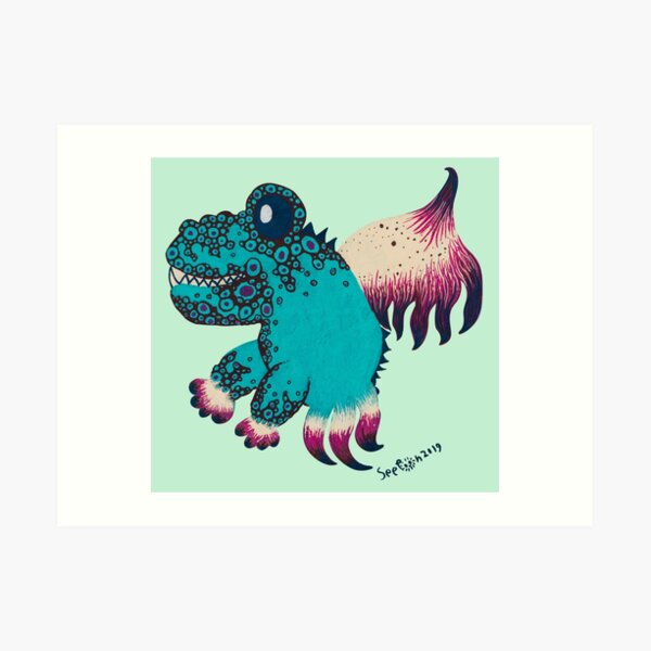 "Dinosaur Onion T rex Dino in the kitchen " Art Print for Sale by ...