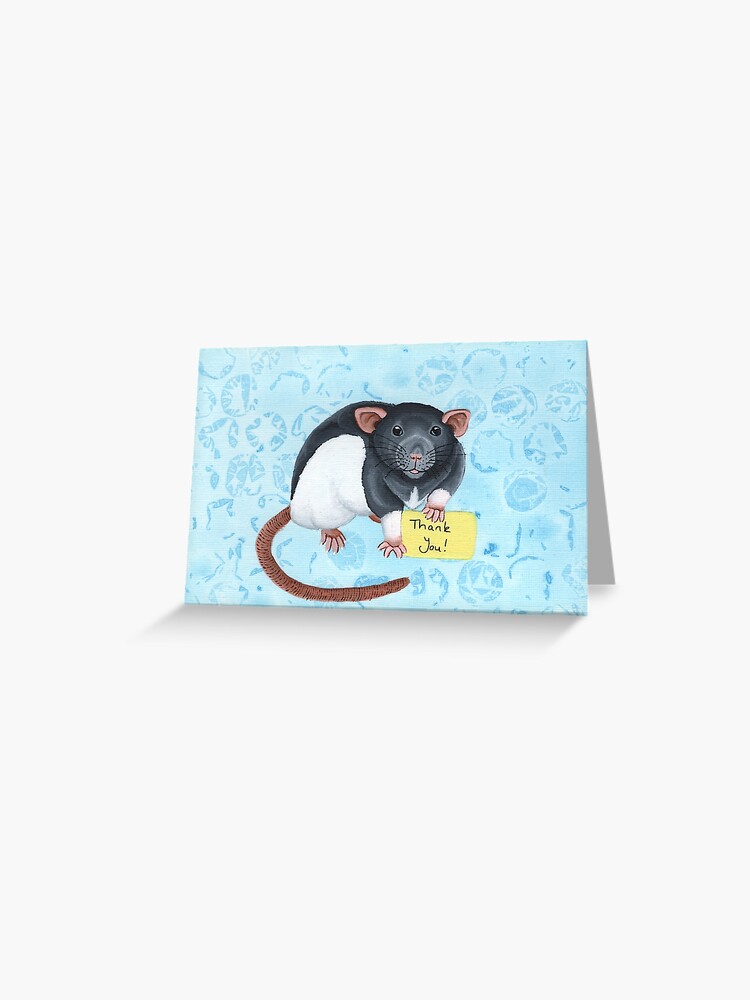 "Thank You Rat" Greeting Card for Sale by WolfySilver | Redbubble