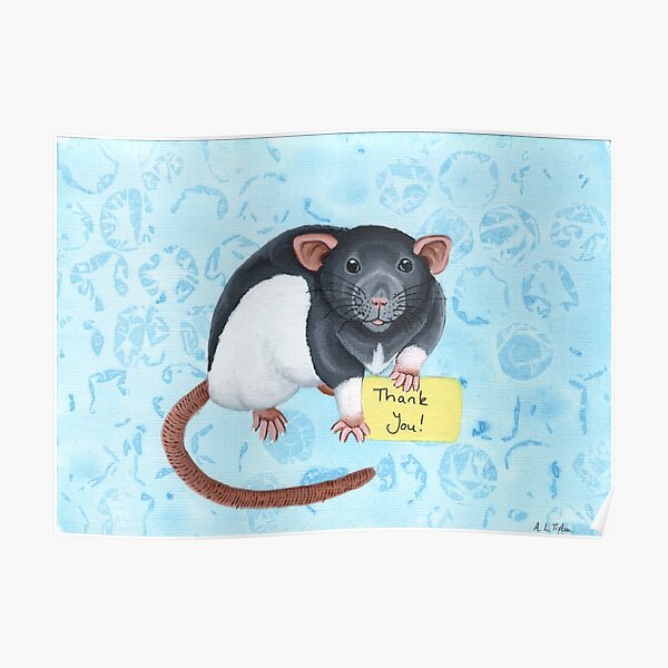 "Thank You Rat" Poster by WolfySilver | Redbubble