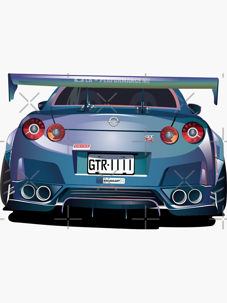 Pegatina «Liberty Walk Nissan GTR R35 LB» de RacingArt-0525 | Redbubble