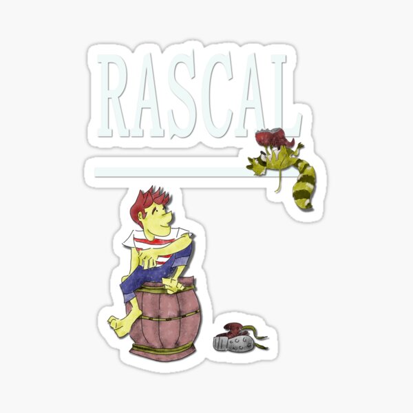 "Rascal the Raccoon" Sticker for Sale by e-dream | Redbubble