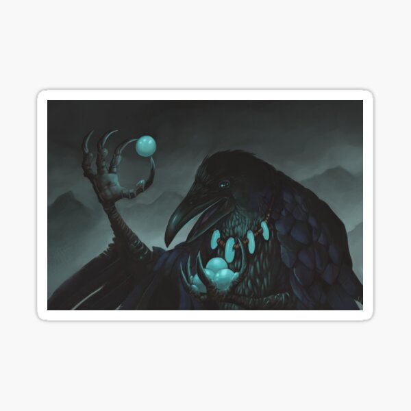 "Storm Crow" Sticker for Sale by AJRart | Redbubble