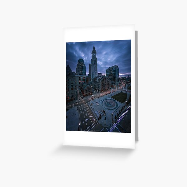 "Custom House, Boston" Greeting Card for Sale by mattmacpherson | Redbubble