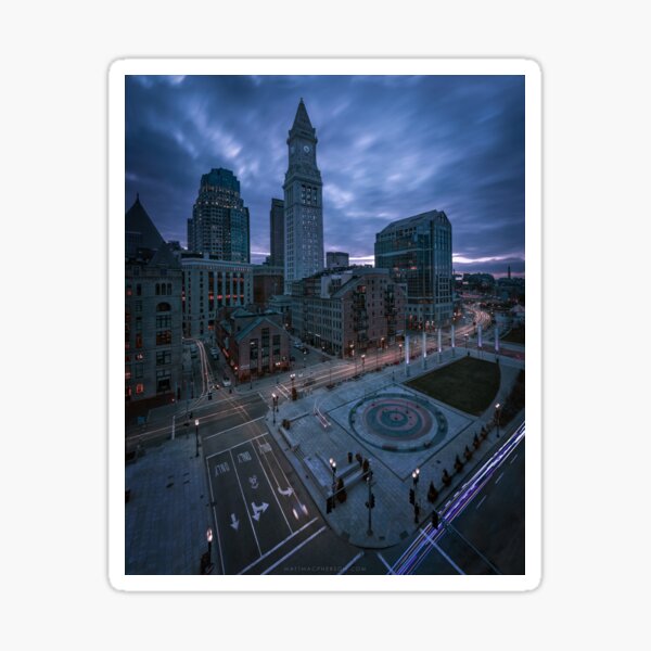 "Custom House, Boston" Sticker for Sale by mattmacpherson | Redbubble