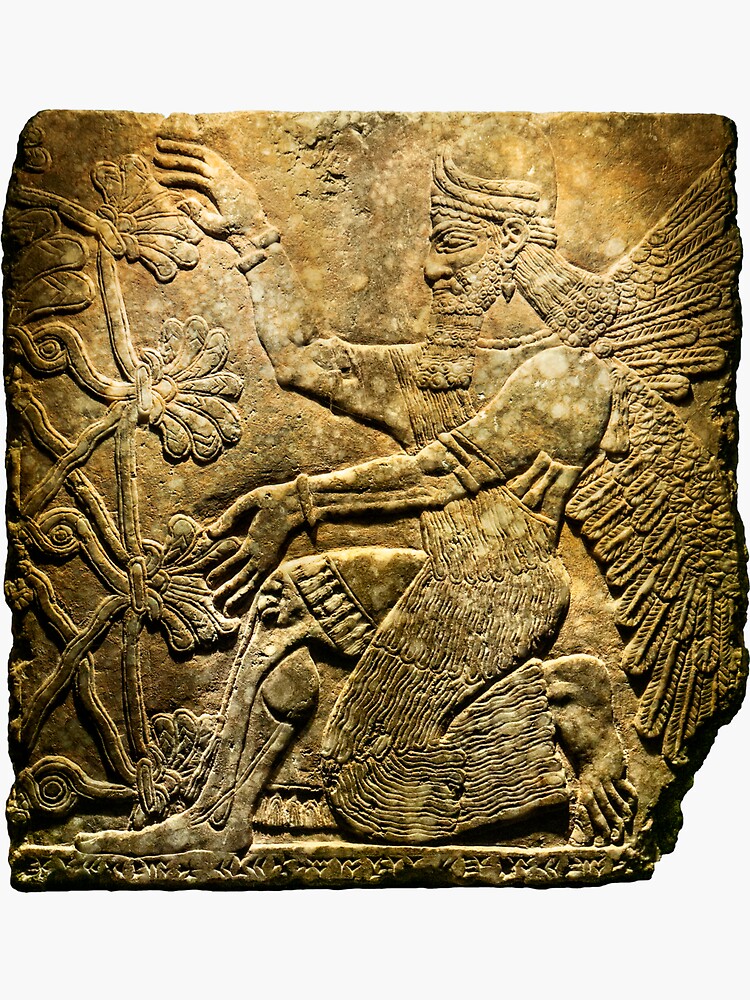 "Assyrian Winged Genie" Sticker for Sale by WWestmoreland | Redbubble