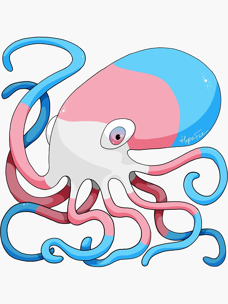 "Pride Octopus - Transgender" Sticker for Sale by HopeThistlewood ...