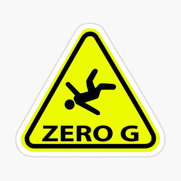 "Warning: Zero G" Sticker by CitizenAwear | Redbubble