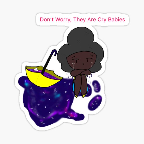 "Crying Space Girl" Sticker by Phoenixisarmy | Redbubble