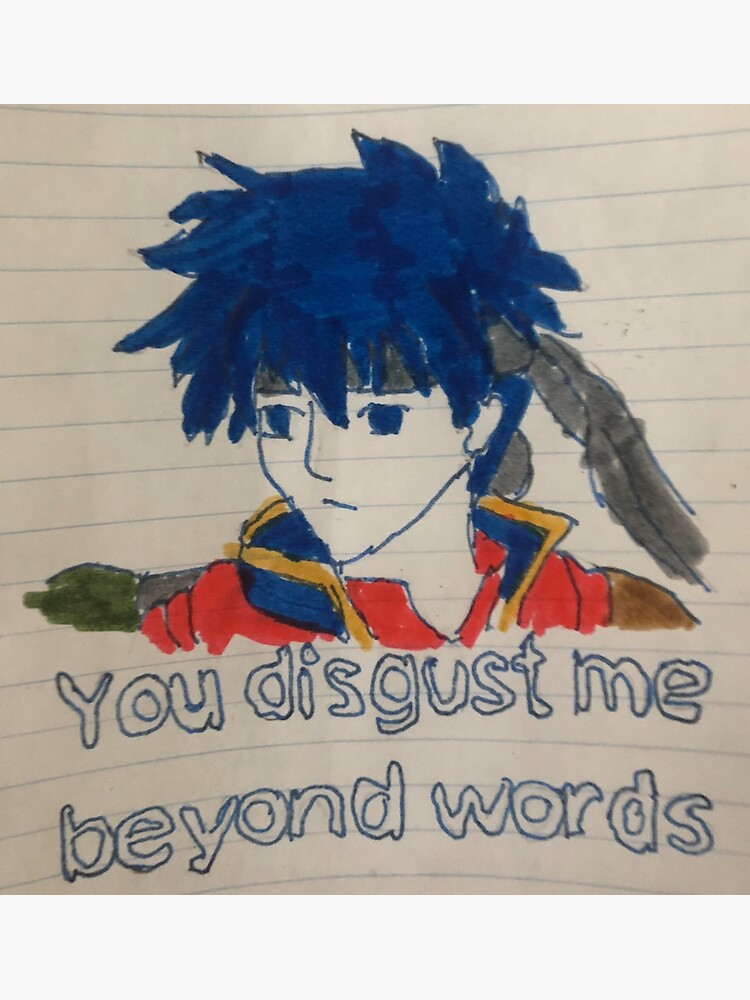 "You disgust me beyond words" Sticker for Sale by ikeragnell | Redbubble