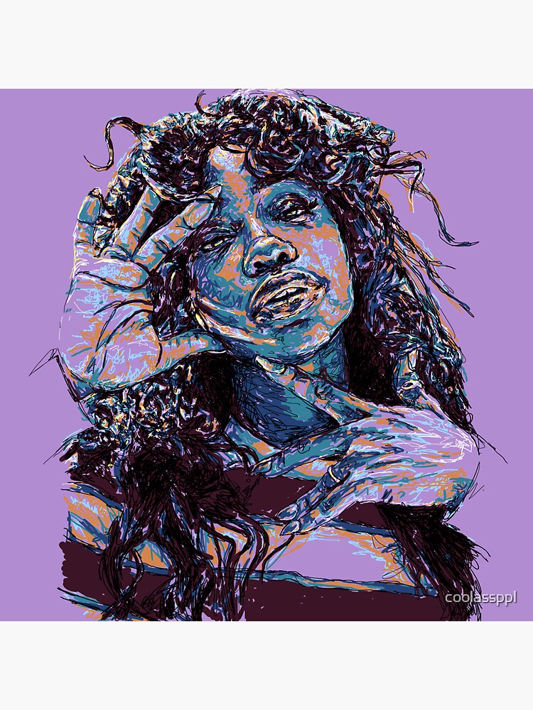 "SZA Portrait" Sticker for Sale by coolassppl | Redbubble