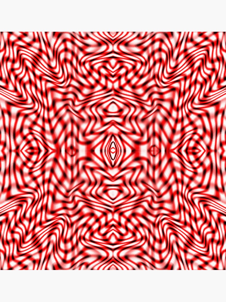 "Crossed twisted red lines upon white background" Sticker by ...